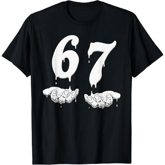 67 Meme Humor Numer 6 7 T-Shirt - Walmart.com