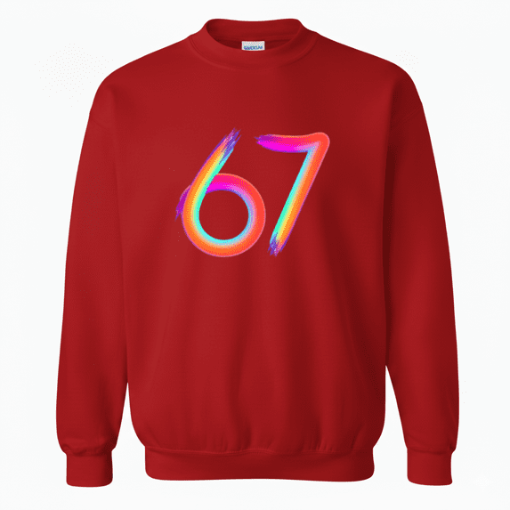 67 Meme Number Bold Minimal Trend Style Graphic Sweatshirt Design up to ...