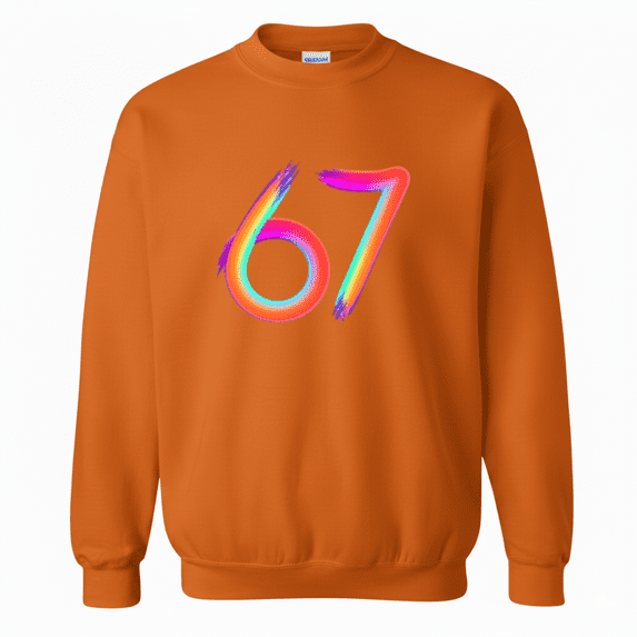 67 Meme Number Bold Minimal Trend Style Graphic Sweatshirt Design up to ...