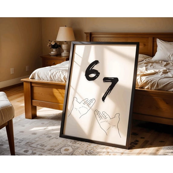 67 Meme Poster | Viral Gen Alpha Wall Art | Funny Kids Room Decor ...