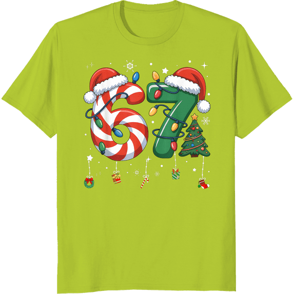 67 Meme Six Seven Candy Tree Christmas Unisex T-Shirt ,Full Sizes S-5XL - Walmart.com