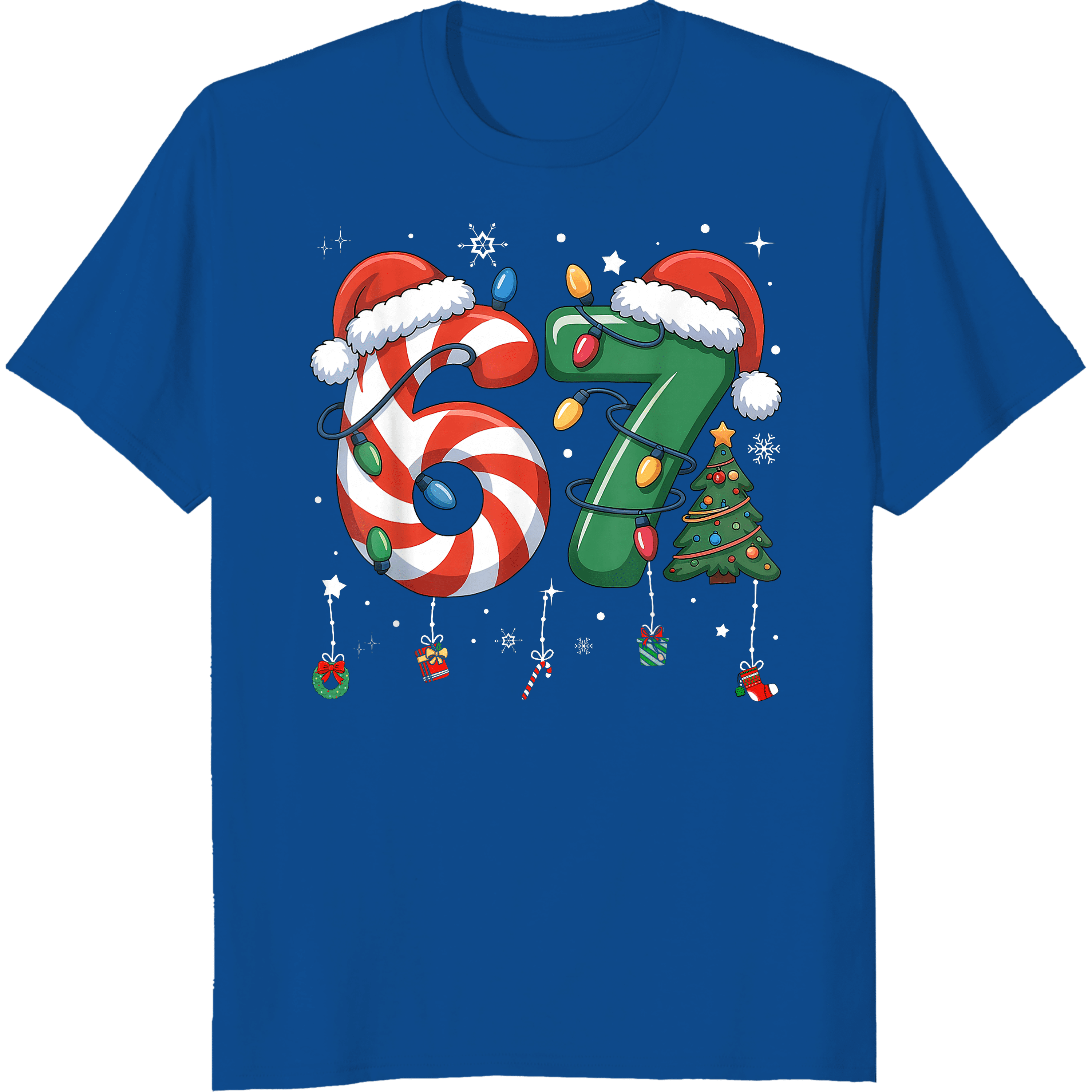 67 Meme Six Seven Candy Tree Christmas Unisex T-Shirt ,Full Sizes S-5XL ...
