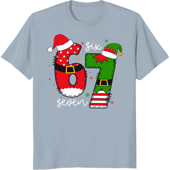 67 Meme Six Seven Christmas Holiday T-Shirt ,Full Sizes S-5XL - Walmart.com