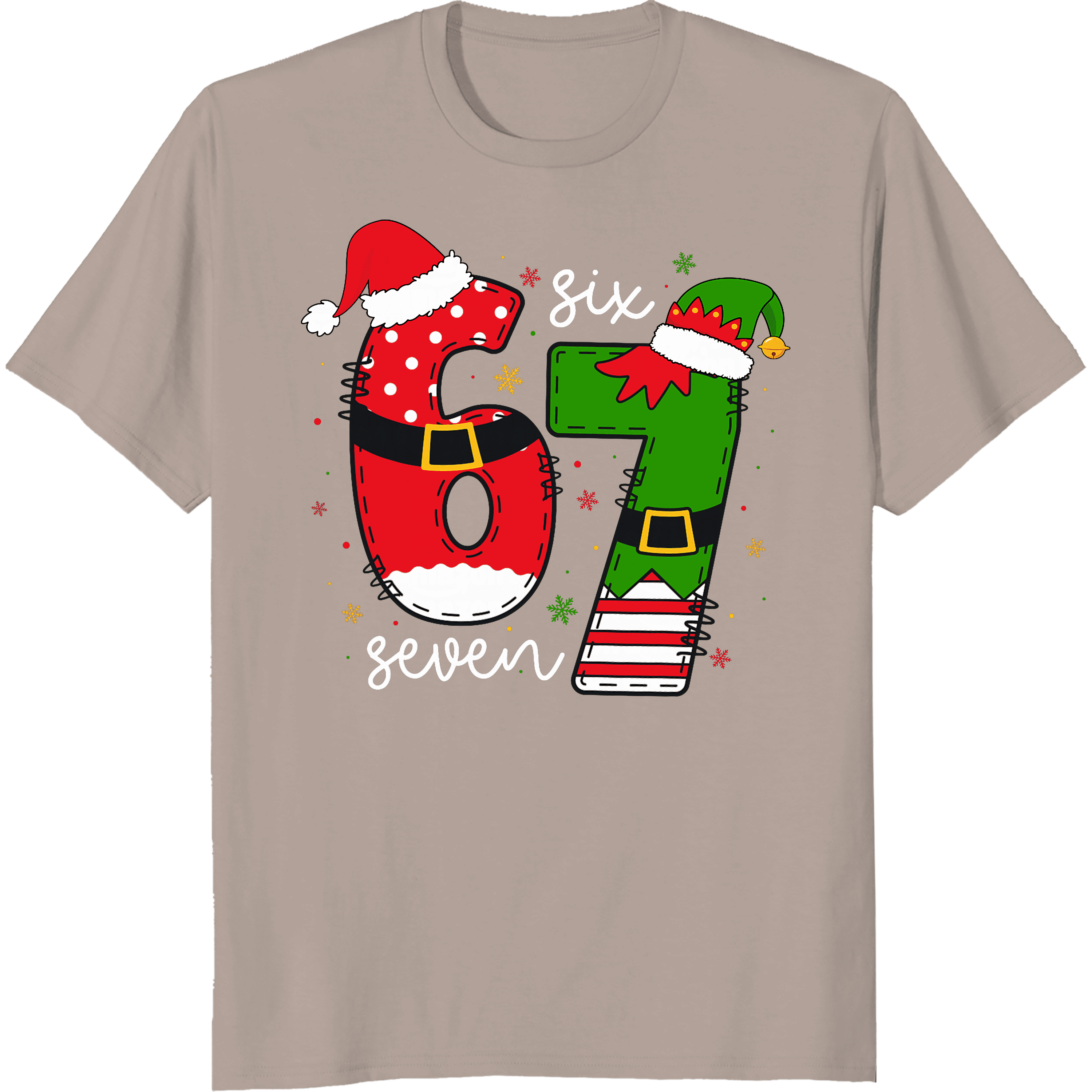 67 Meme Six Seven Christmas Holiday T-Shirt ,Full Sizes S-5XL - Walmart.com