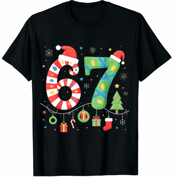 67 Meme Six Seven Christmas T-Shirt Tees Tops for Men and Women ...