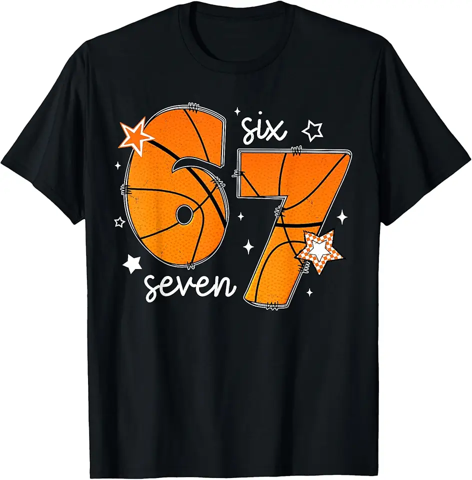 67 Meme Six Seven for Kids Women Men Boys Girls Basketball T-Shirt ...