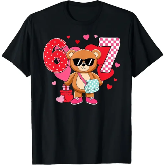 67 Meme Six Seven for Kids Women Men Boys Girls Valentine T-Shirt ...