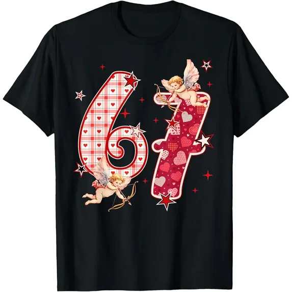 67 Meme Six Seven for Kids Women Men Boys Girls Valentine T-Shirt ...