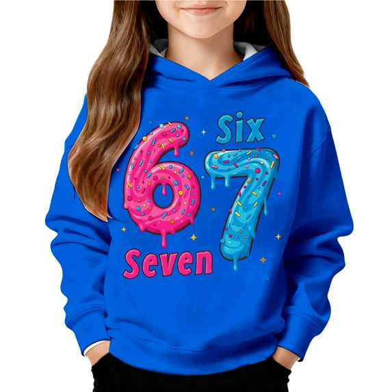 67 Meme Sweatshirt Six Seven Funny 6 7 Numbers Dabbing Teens Boys ...