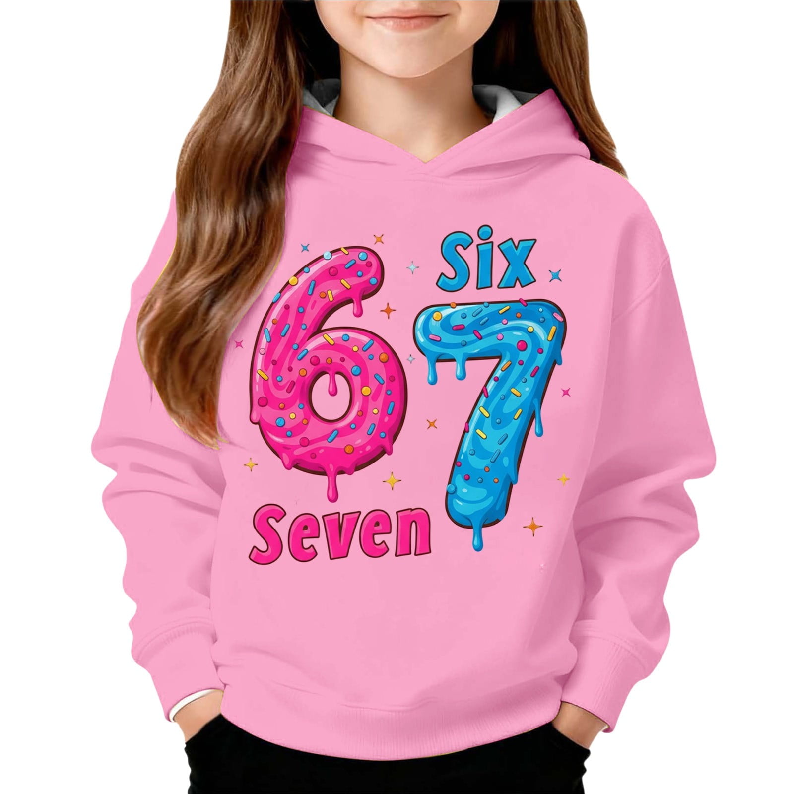 67 Meme Sweatshirt Six Seven Funny 6 7 Numbers Dabbing Teens Boys ...