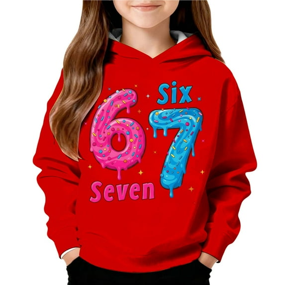 67 Meme Sweatshirt Six Seven Funny 6 7 Numbers Dabbing Teens Boys ...