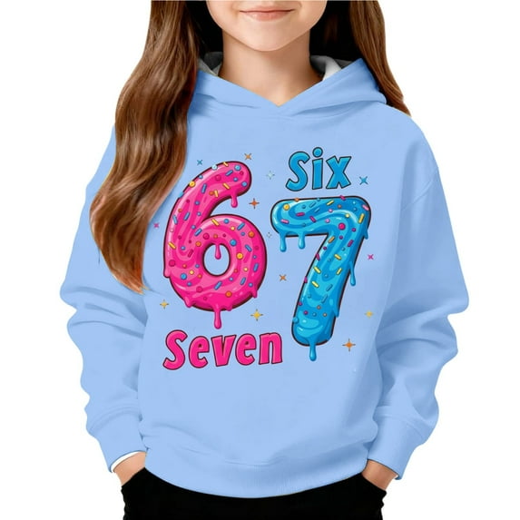 67 Meme Sweatshirt Six Seven Funny 6 7 Numbers Dabbing Teens Boys ...