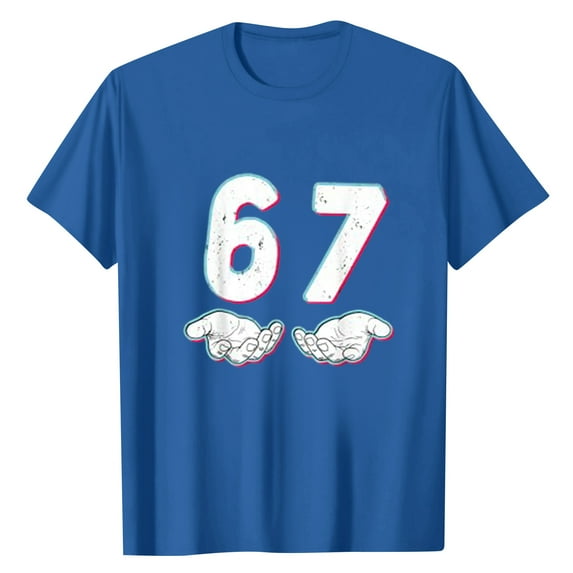67 Meme Unisex T-Shirt, Funny Six Seven Design, Casual Cotton T-Shirt ...