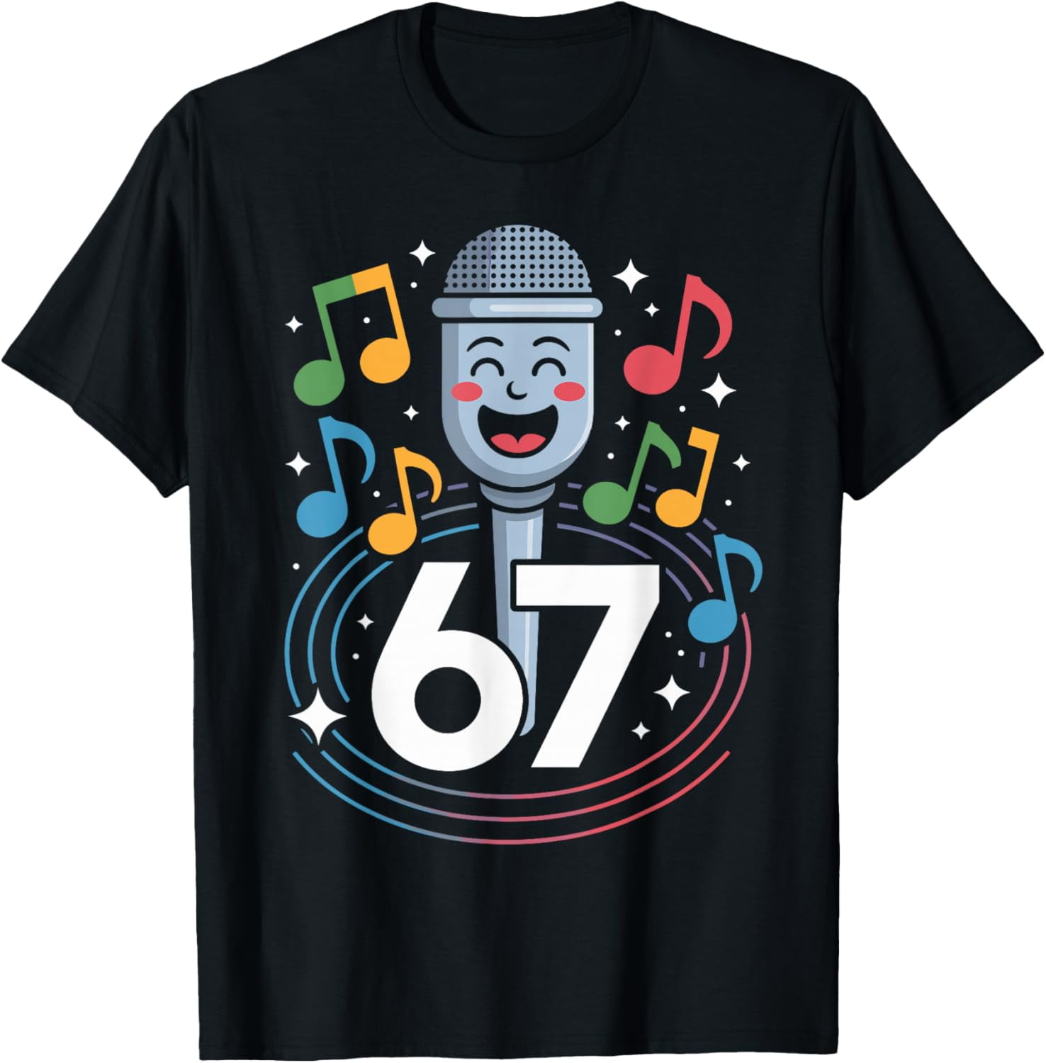 67 Number 6 7 Meme Six Seven Students Teachers adult Karaoke T-Shirt ...