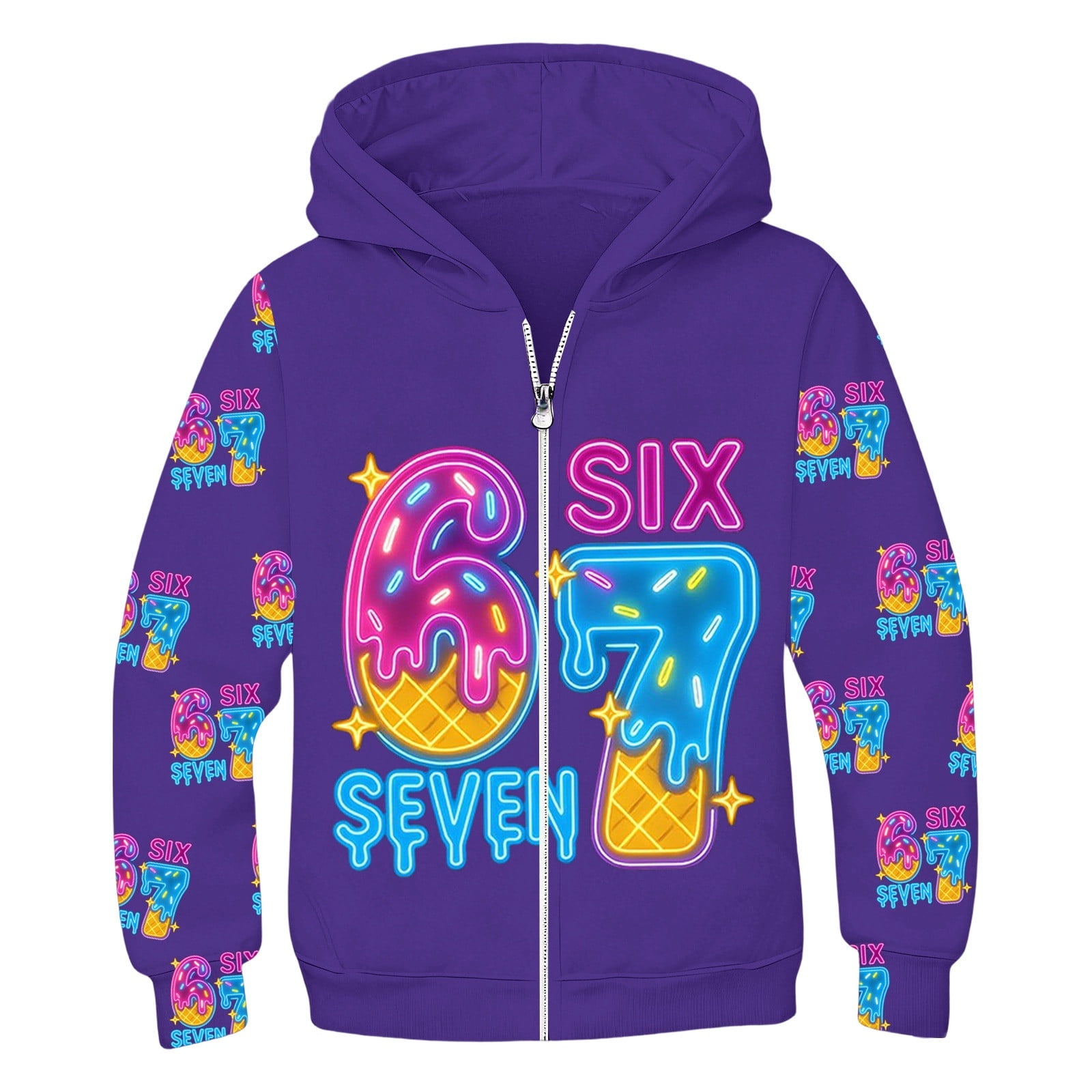67 Number Hoodies for Girls Boys Cute Sweatshirts Warm Winter Basic ...