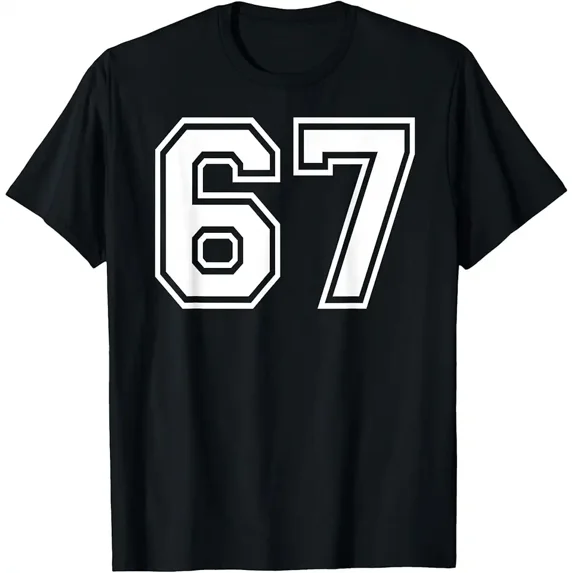 67 Number Sixty-Seven Team Sports Graphic Matching Varsity T-Shirt ...