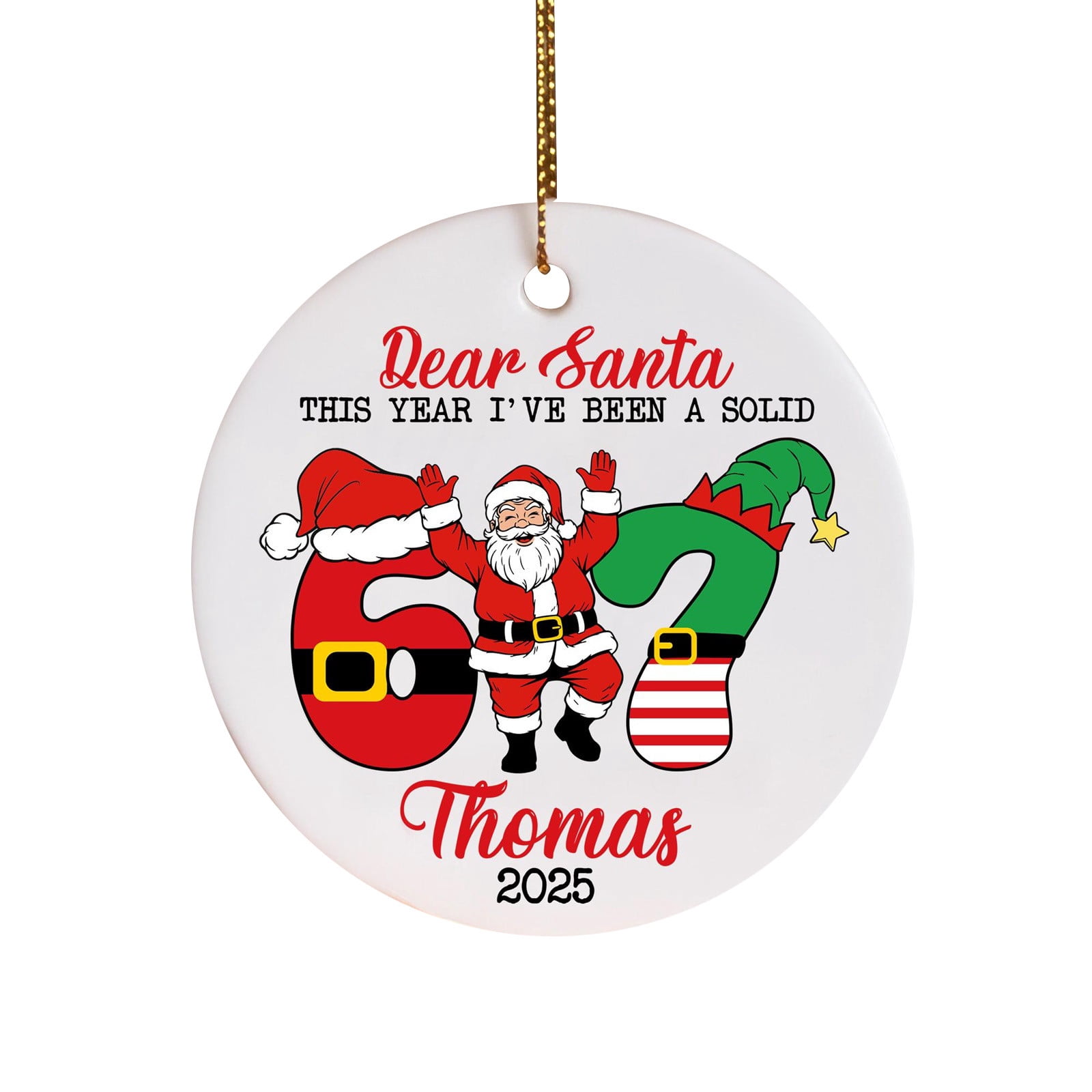 67 Ornament,Six Seven Christmas Ornament 2025,67 Christmas Ornament,2D ...