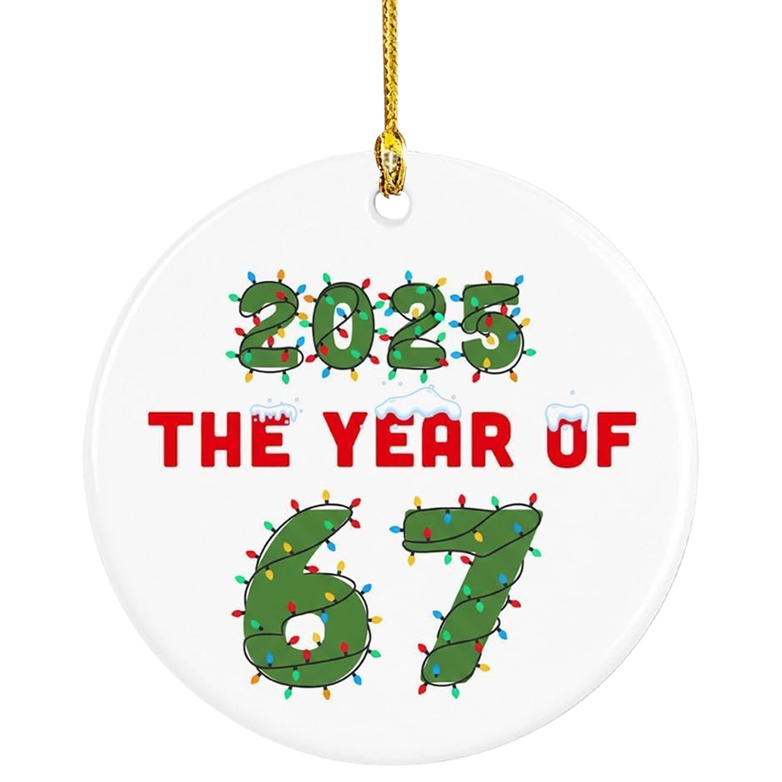 67 Ornaments for Christmas Tree, Santa Says Six Seven Christmas ...