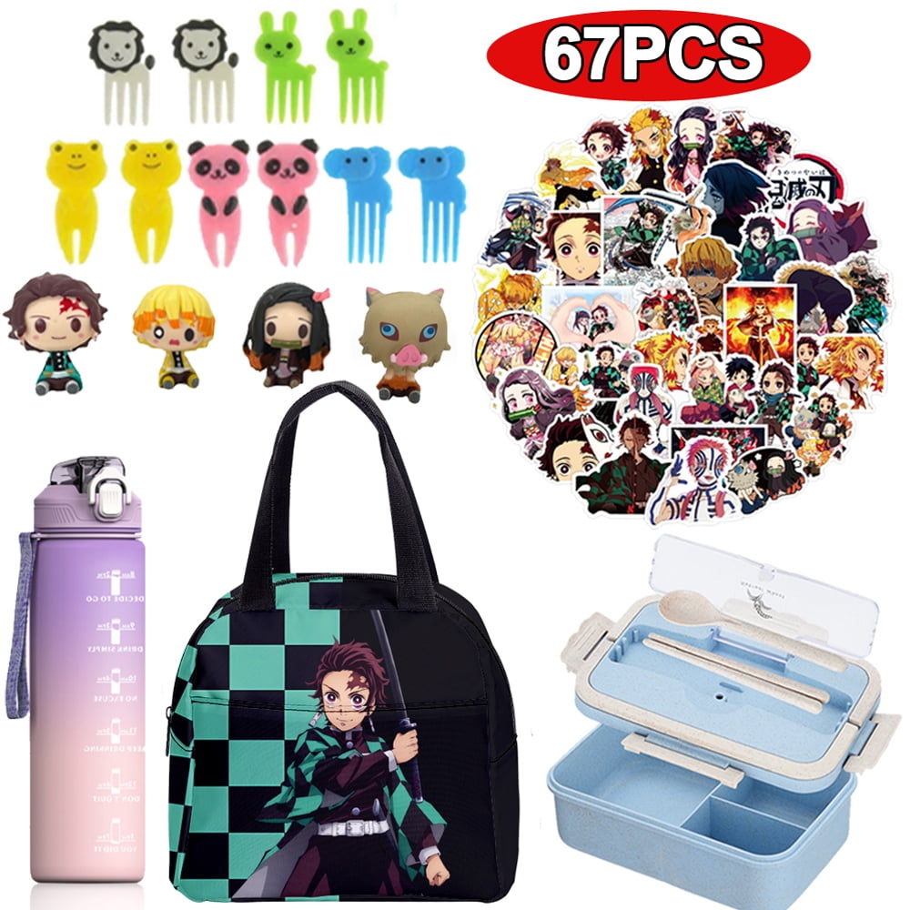 67 Pack Anime Demon Slayer-Lunch Box Lunch Box Container with Figure ...