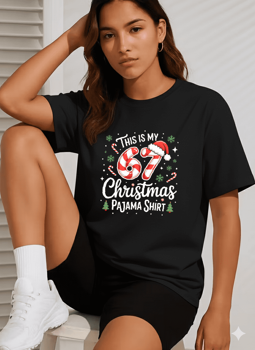 67 Pajama Meme Christmas Brainrot Gen Alpha Cheer Unisex T-Shirt up to ...