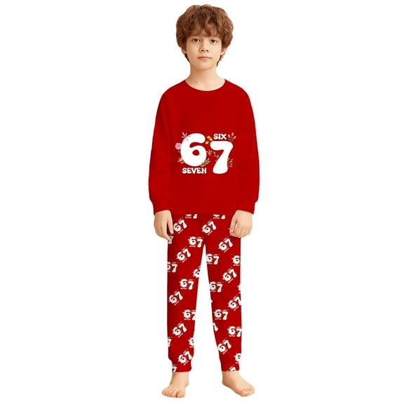 67 Pajamas Pants Set 2 Piece 6 7 Shirts Comfy Soft Lounge Sets Red 6 Y ...