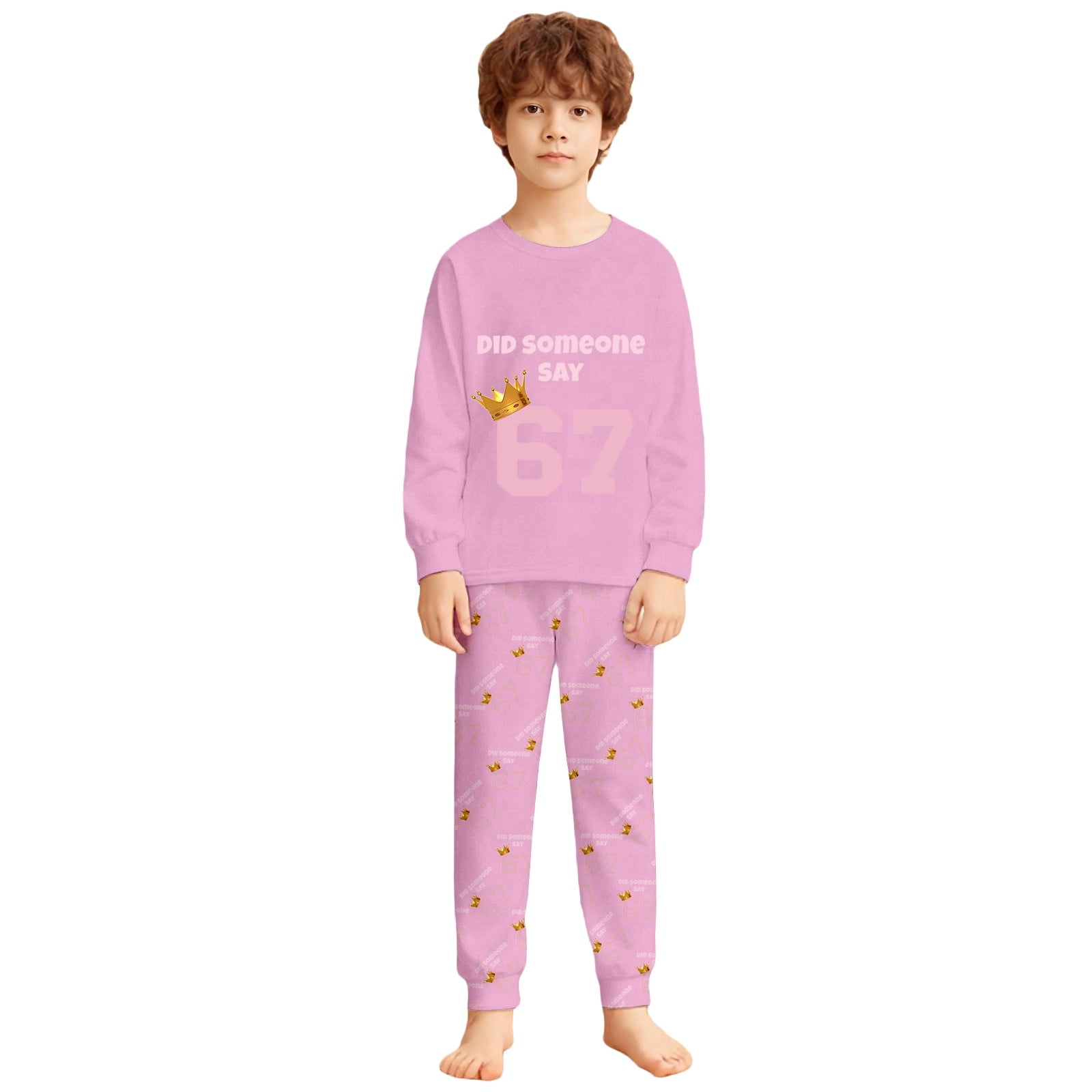 67 Pajamas Sets For Kids Six Seven 6 7 Didi Someone Say Print Long ...