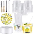 67 Pcs Lemonade Stand Supplies Include 30 Sets 16 oz Plastic Bucket ...