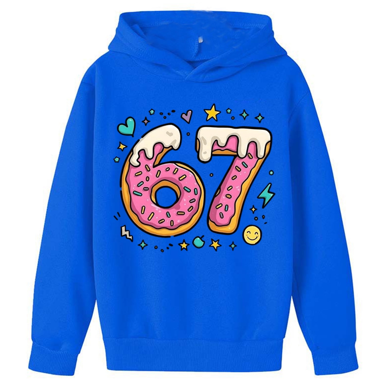 67 Print Pullover Hoodie, Soft Casual Sweatshirt for Girls and Boys ...