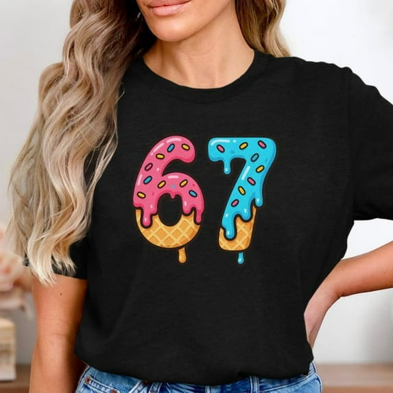 67 S1Hirt, Funny Number T S1Hirt, Ice Cream Graphic T1EE, Meme S1Hirt ...