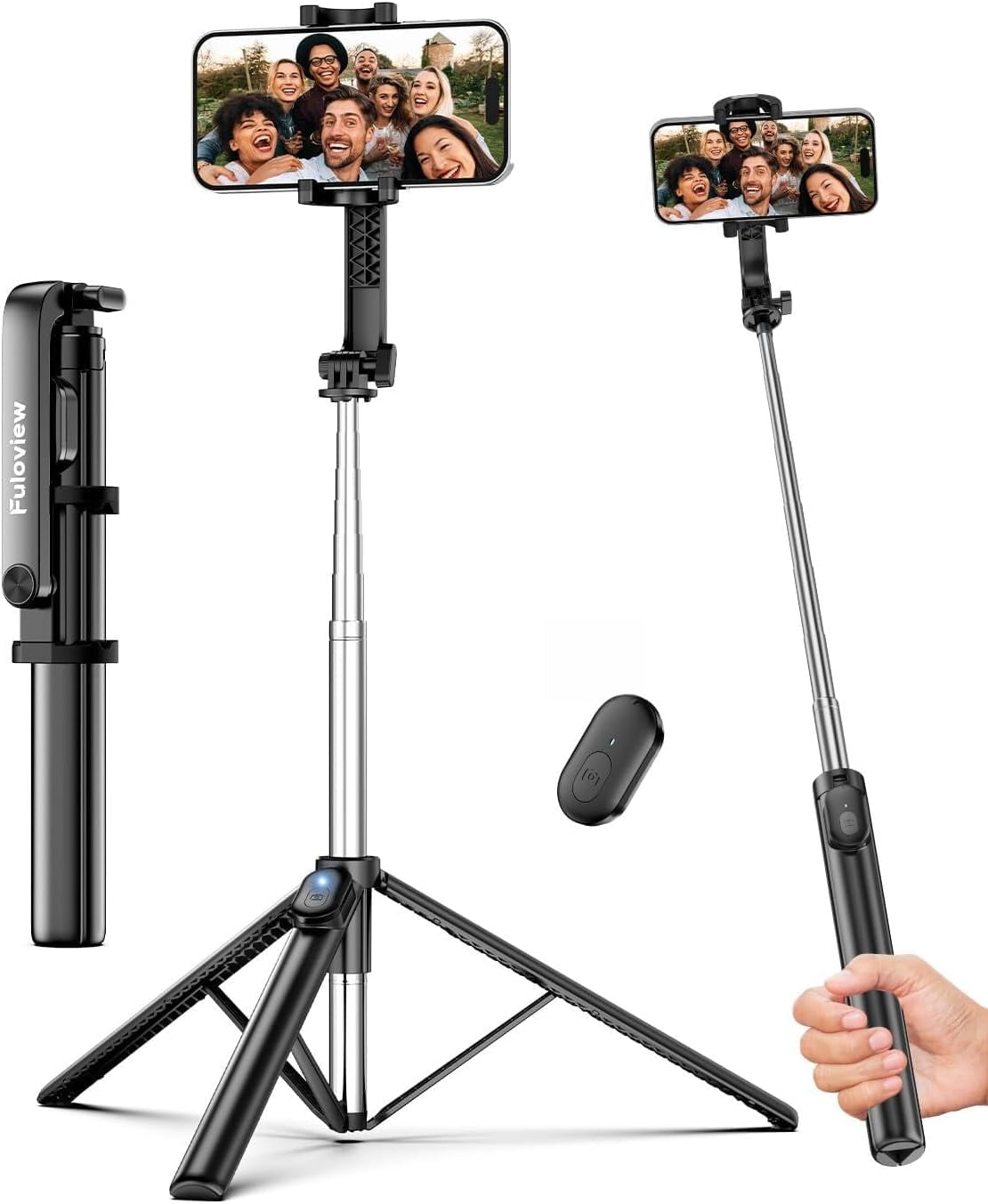 67‘’ Selfie Stick Travel Tripod, Extendable Tripod for iPhone with ...