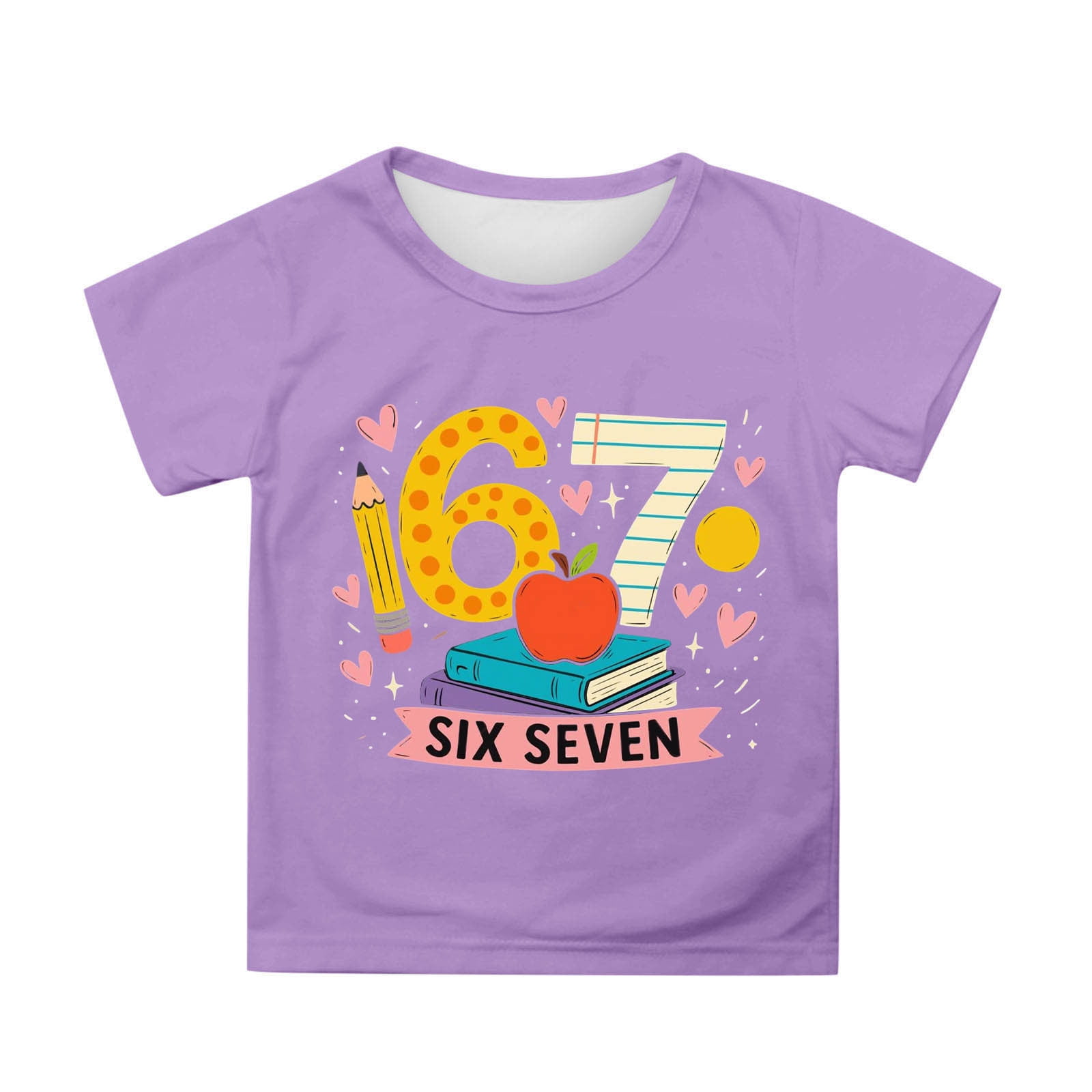 67 Shirt Boys, Kids T-Shirt Boys Crew Neck Short Sleeve Tops 6 7 Meme ...