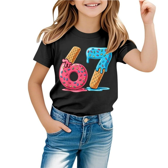67 Shirt Boys, Toddler T Shirt Crewneck Y2k T Shirt Short Sleeve 6 7 ...