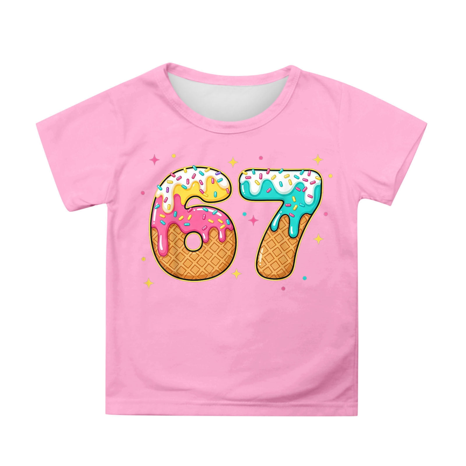 67 Shirt Kids , Kids T Shirts Crewneck Short Sleeve 6 7 Meme 100 Days ...