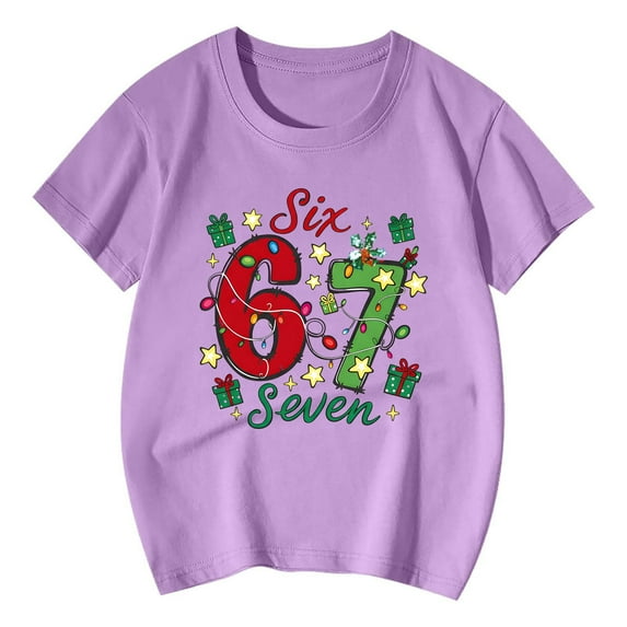 67 Shirt Kids , Kids T Shirts Crewneck Short Sleeve 6 7 Meme Oversized ...