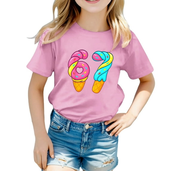 67 Shirt Kids Six Seven Meme Shirts Sweatshirt Boys Girls Ice Cream ...