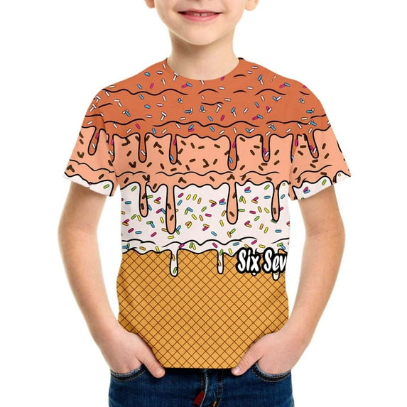 67 Shirt , Kids T-Shirt Boys Crew Neck Short Sleeve 6 7 Meme 100 Days ...