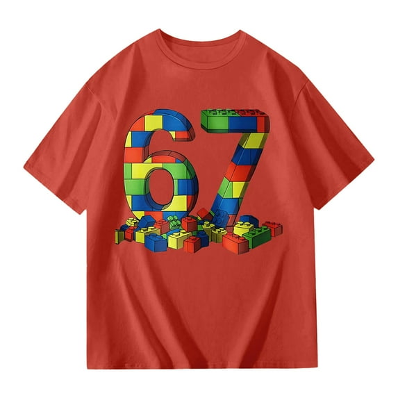 67 Shirt Meme , Kids Tshirt Crewneck Y2k T Shirt Short Sleeve 6 7 Meme ...