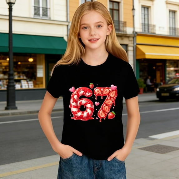 67 Shirt Six Seven Christmas Unisex Graphic Print Kids Tee Comfortable ...
