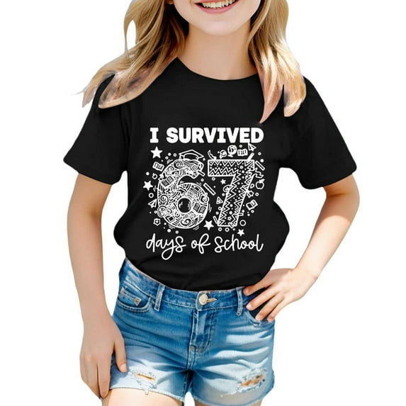 67 Shirt White , Kids Tshirts Boys Crewneck Short Sleeve 6 7 Meme ...