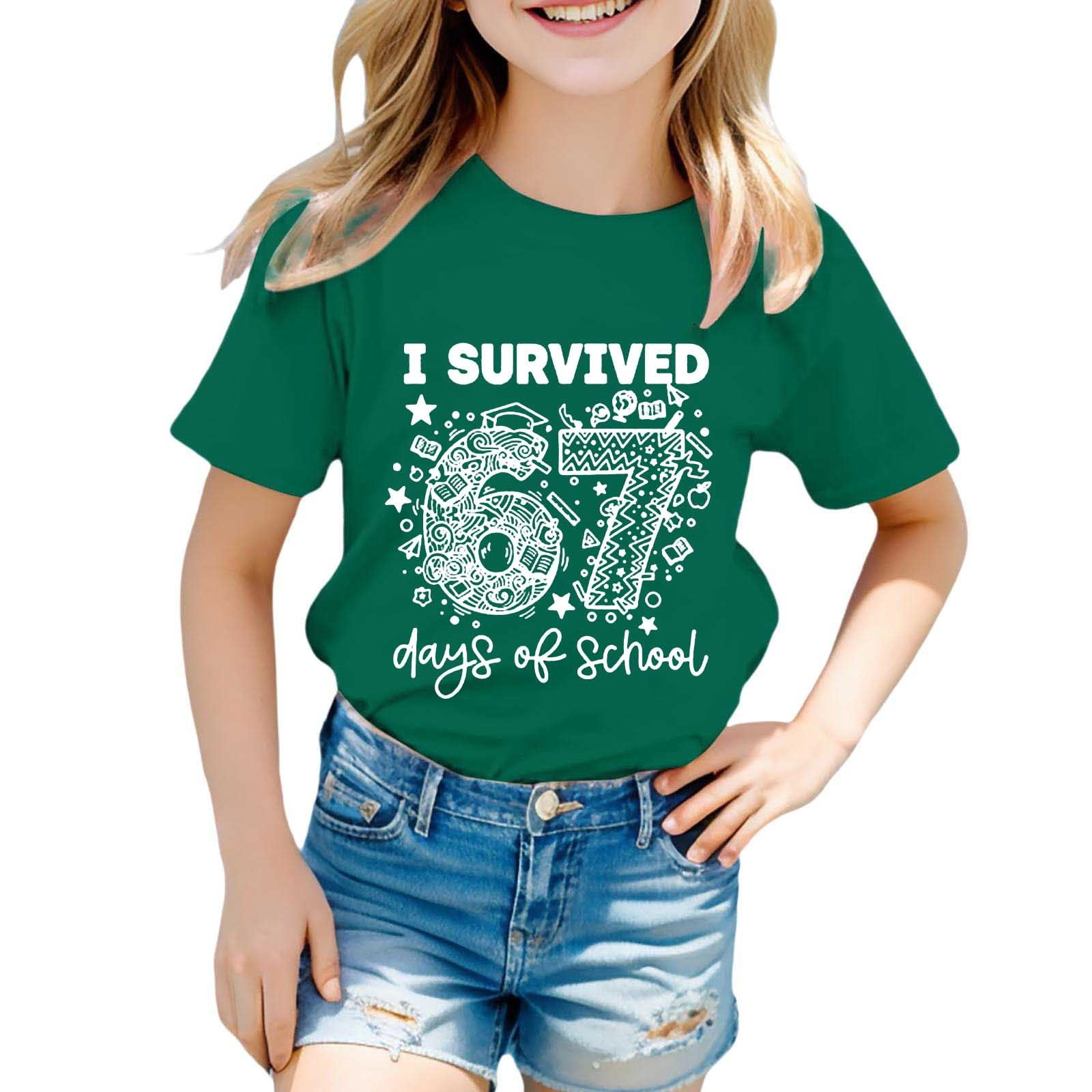 67 Shirt Youth , Kids T-Shirt Boys Crew Neck Short Sleeve Tops 6 7 Meme ...