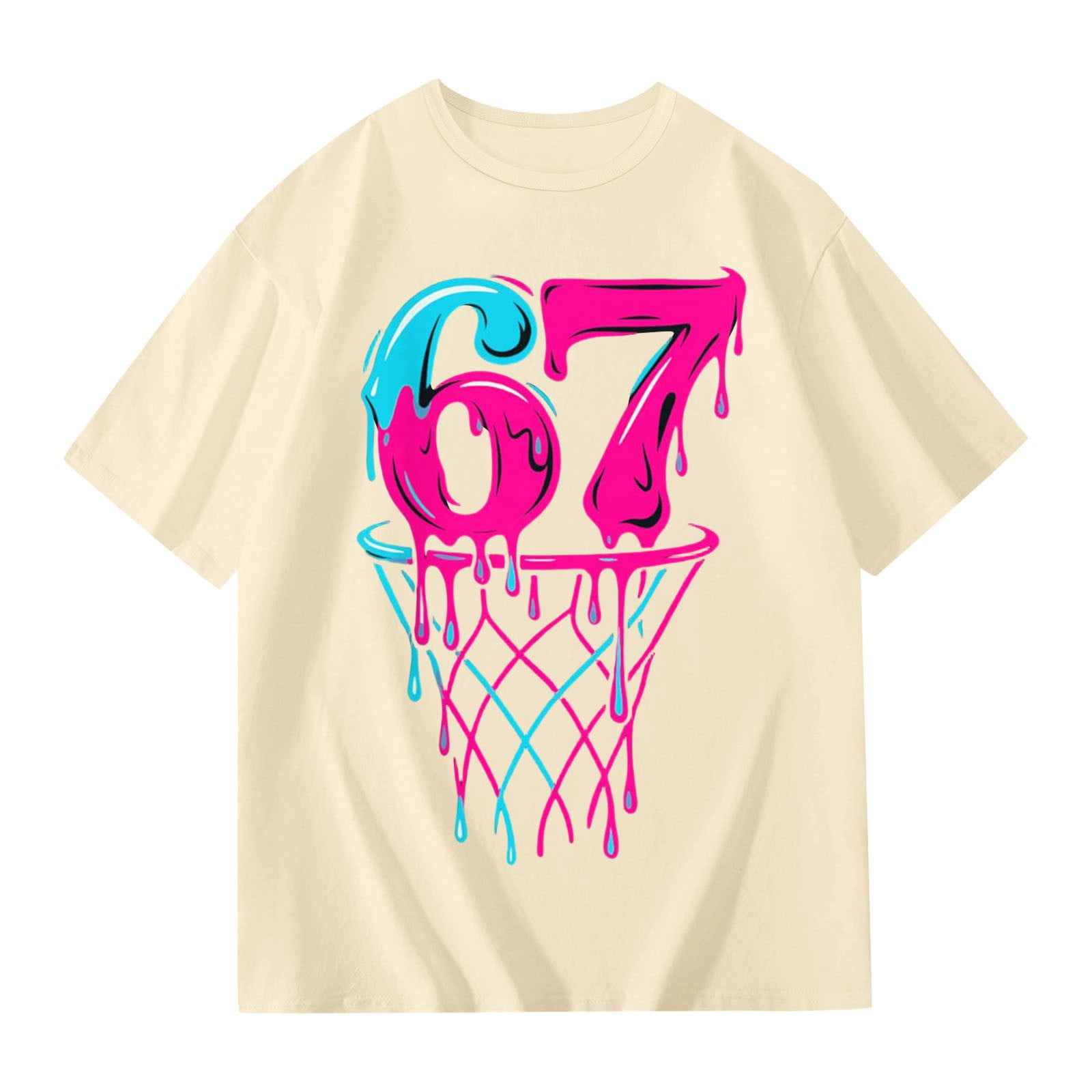 67 Shirt Youth , Kids Tshirt Crew Neck Y2k T Shirt Short Sleeve 6 7 ...