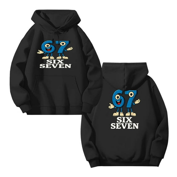 67 Six Seven 6-7 - Funny Italian Brainrot Gaming Meme Hoodie Cartoon ...