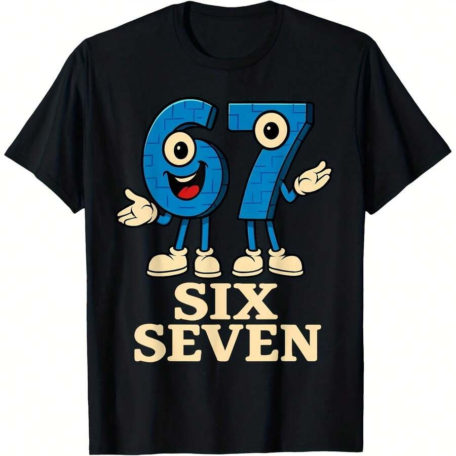67 Six Seven 6-7 - Funny Italian Brainrot Gaming Meme T-Shirt - Walmart.com