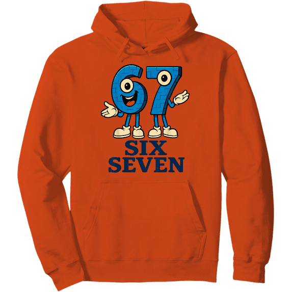 67 Six Seven 6-7 - Funny Italian Brainrot Kids Gaming Hoodie ,Full ...