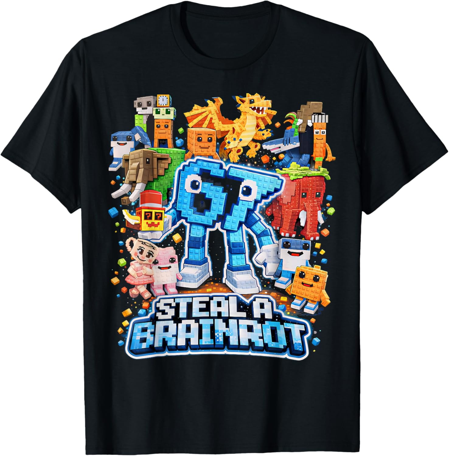 67 Six Seven 6-7 - Funny Italian Brainrot Kids Gaming Meme T-Shirt ...