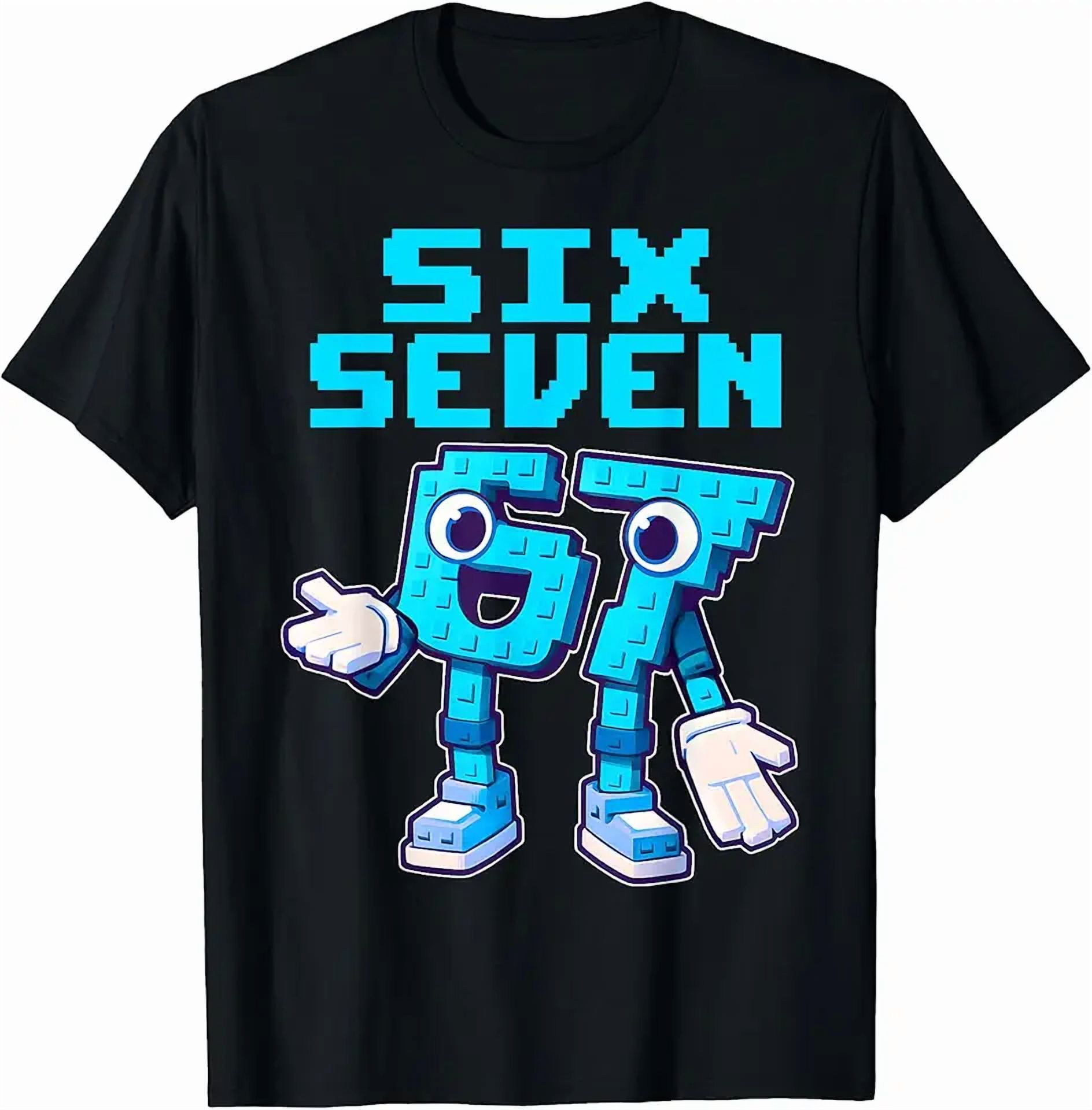 67 Six Seven 6-7 - Funny Italian Brainrot Kids Gaming Meme T-Shirt ...