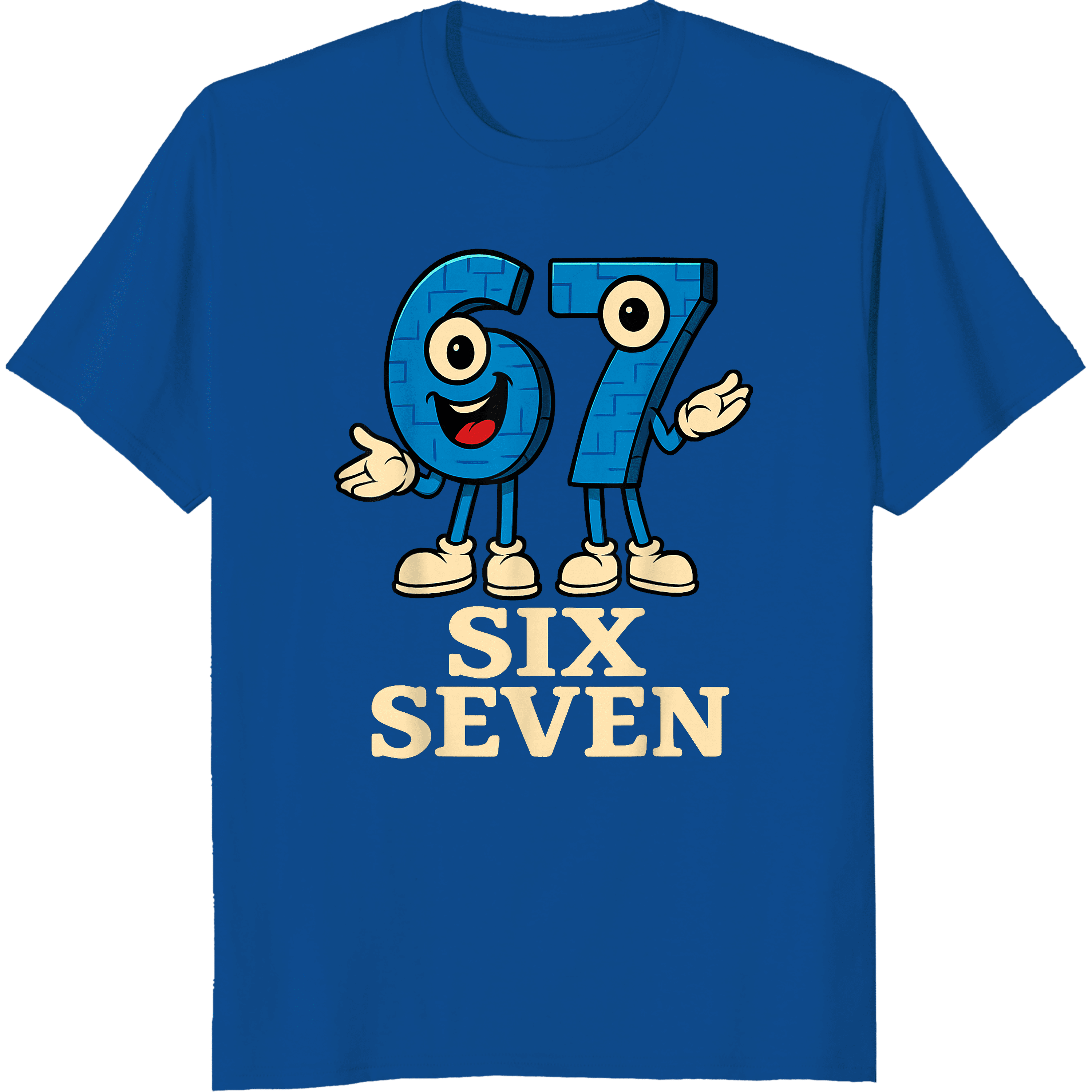67 Six Seven 6-7 - Funny Italian Brainrot Kids Gaming Meme Tshirt ,Full ...