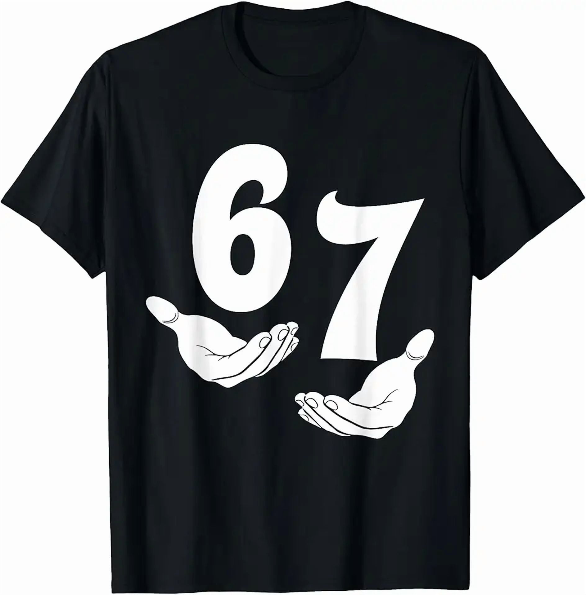 67 Six Seven 6 7 Kids 67 Teens Boys 6-7 Meme Hands 67 Funny T-Shirt ...