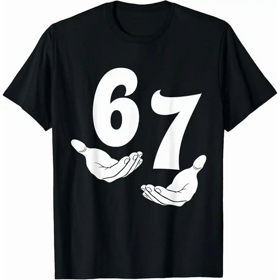 67 Six Seven 6 7 Kids 67 Teens Boys 6-7 Meme Hands 67 Funny T-Shirt ...