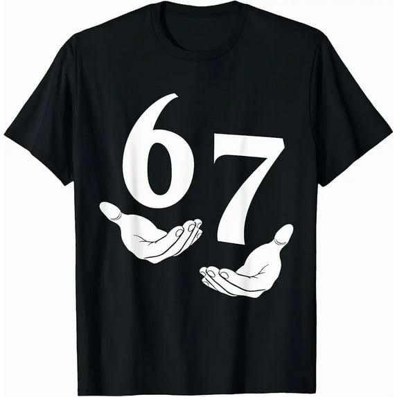 67 Six Seven 6 7 Kids 67 Youth Boys 6-7 Meme Funny Hands 67 T-Shirt ...